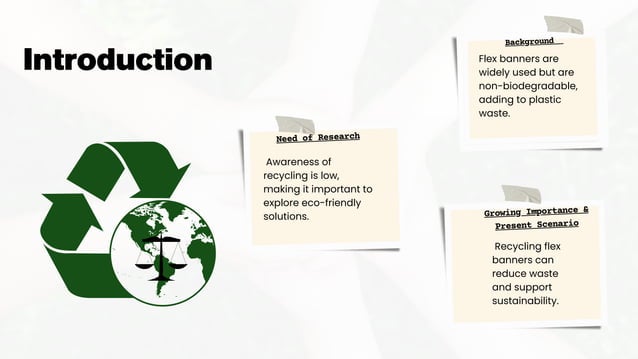 Recycling flex banner ♻️ and saving the environment | PDF