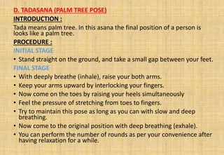 YOGA ASANA BY GEETANJALI GAUTAM | PPTX