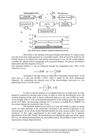 Ultrasonic-based distance measurement device | PDF