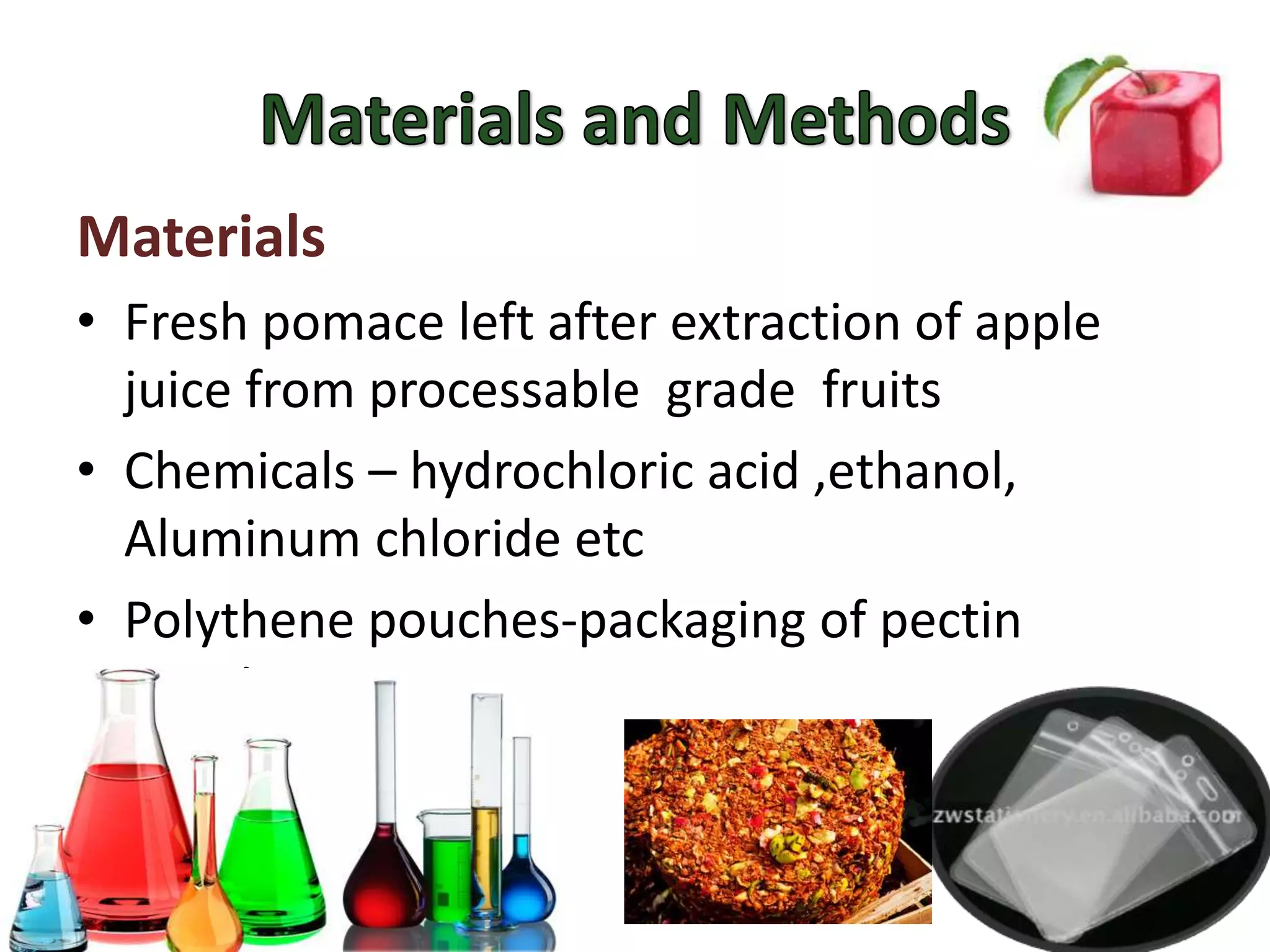 preparation of pectin from apples | PPTX