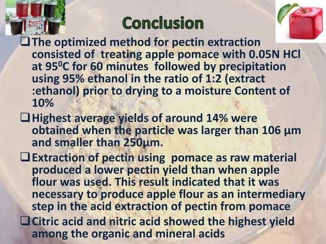 preparation of pectin from apples | PPTX | Chemistry | Science
