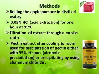 preparation of pectin from apples | PPTX