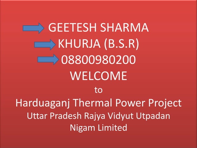 HARDUAGANJ THERMAL POWER STATION TRAINING REPORT BY GEETESH SHARMA | PPTX