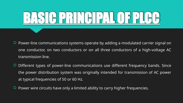 Presentation on Power line carrier communication | PPTX