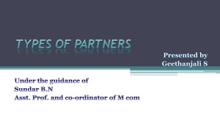 Types of partners | PPTX