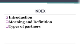 Types of partners | PPTX