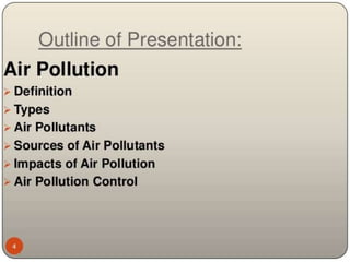 AIR POLLUTION PPT by Geethendra | PPT