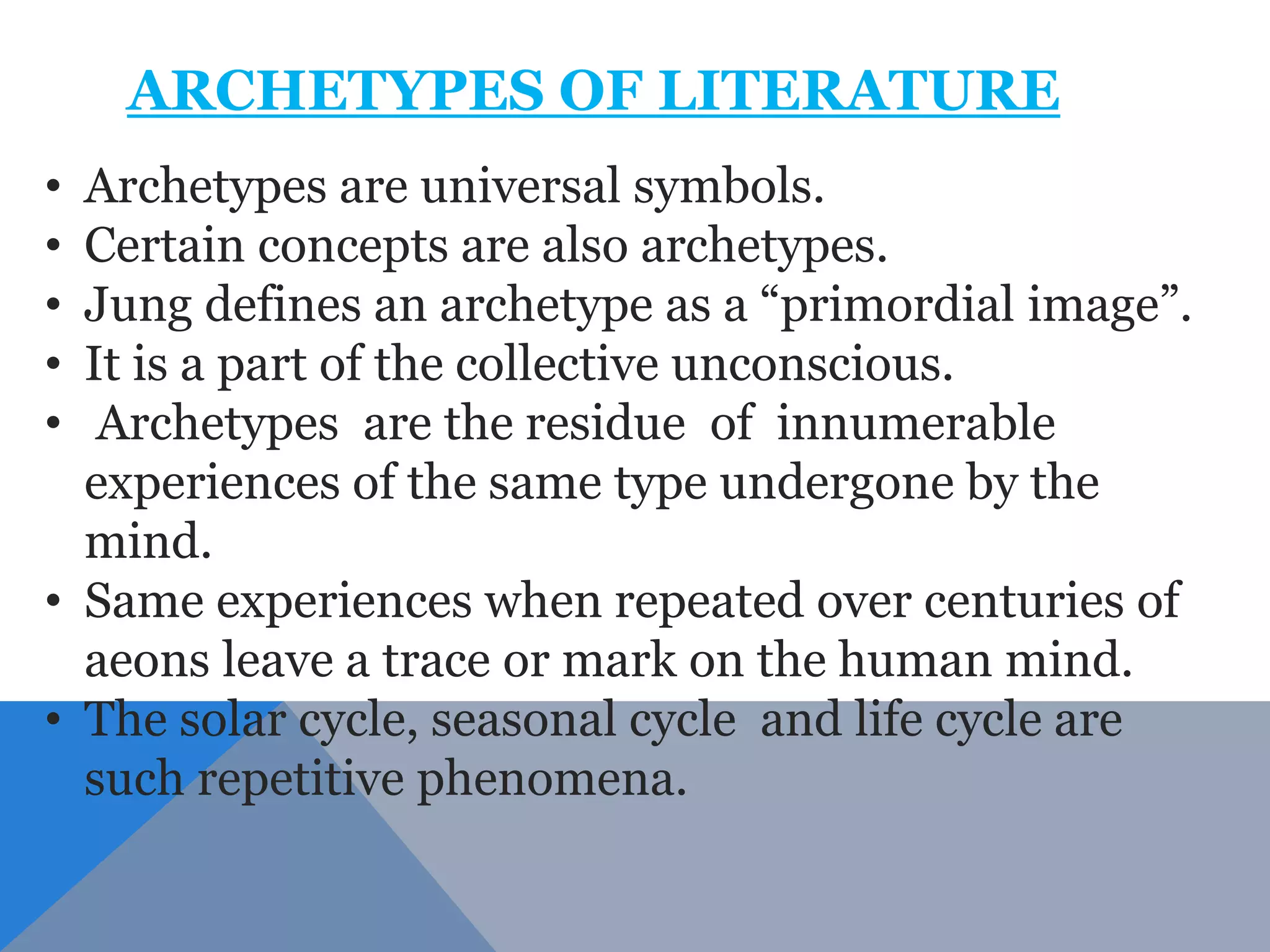 The Archetypes of Literature | PPTX