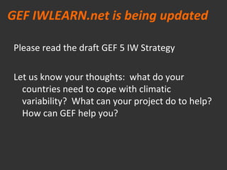 GEF International Waters Focal Area (IWC5 Presentation) | PPT