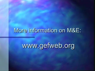 GEF M&E Requirements | PPT