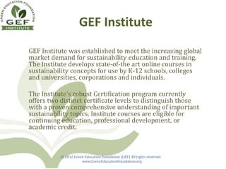 2012 GEF Corporate Overview | PPTX