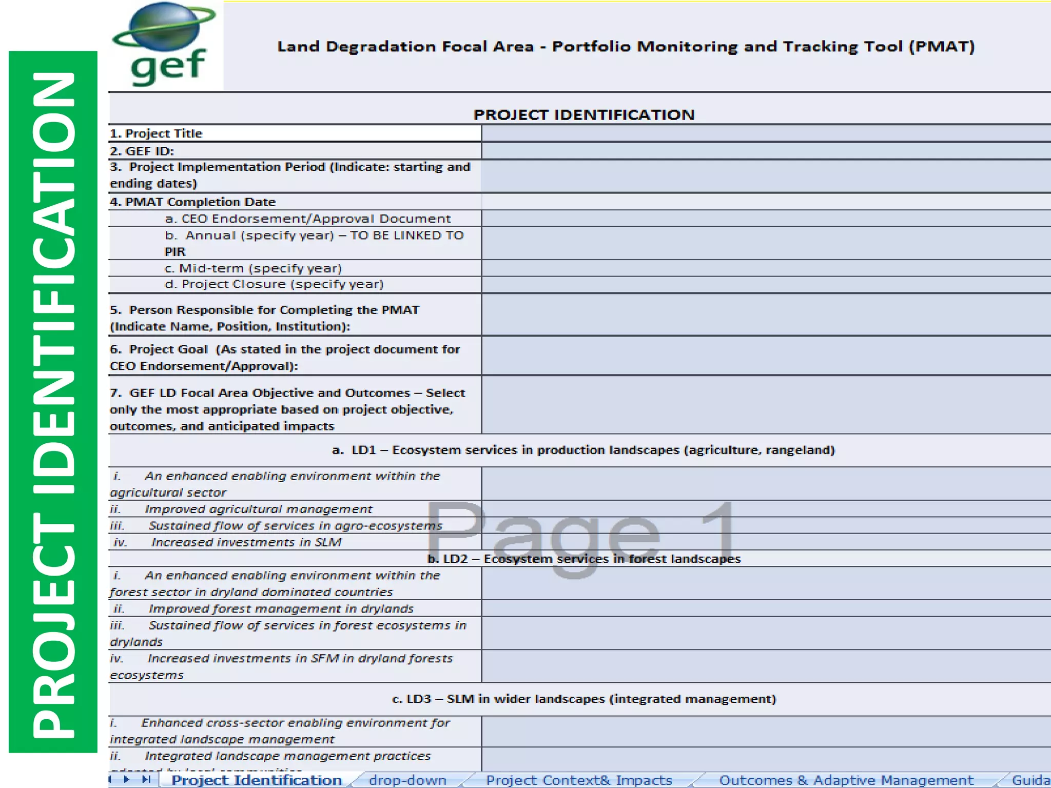 GEF - Land Degradation Focal Area | PPT