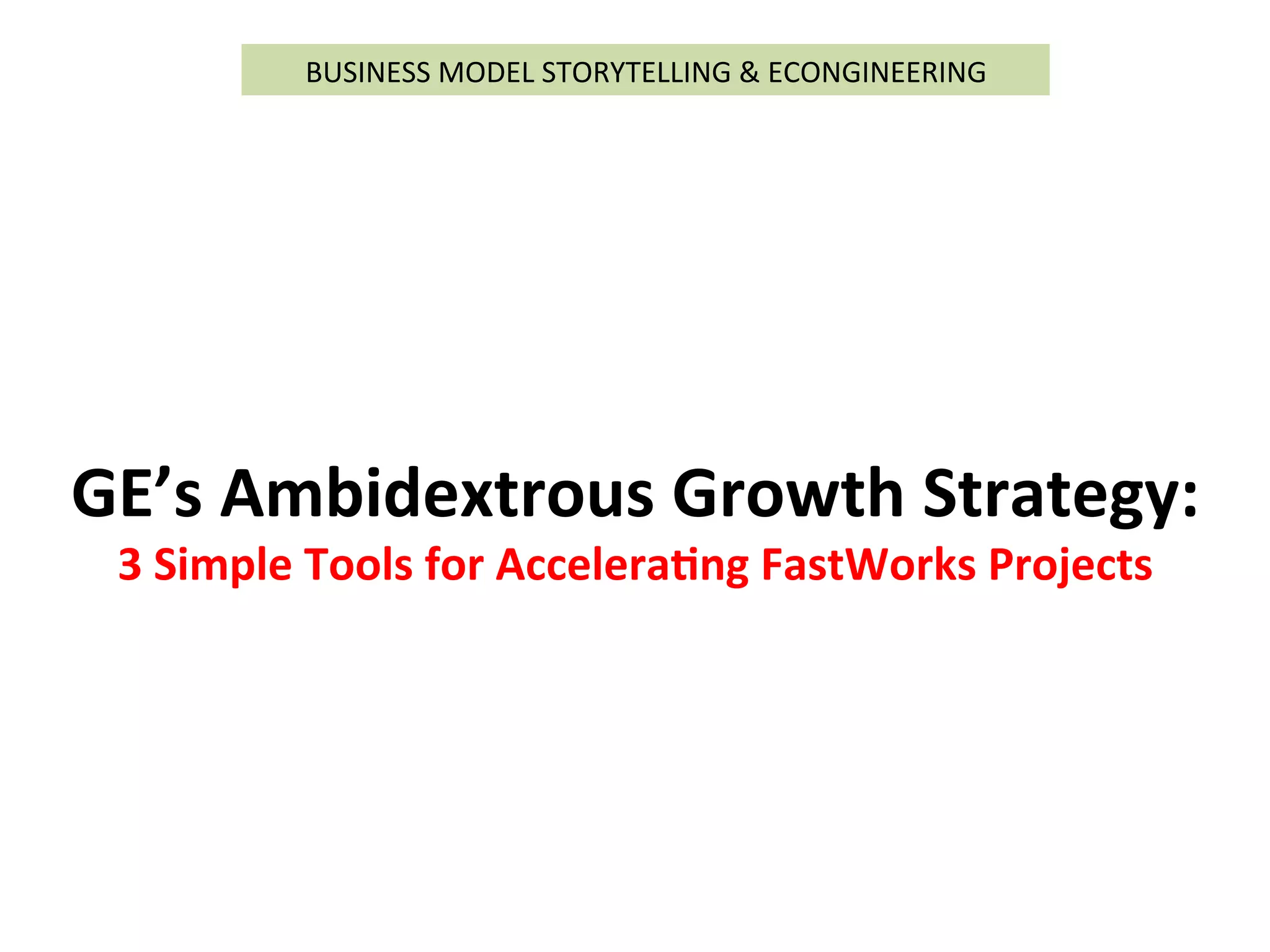 GE’s Ambidextrous Growth Strategy: 3 Simple Tools for Accelerating ...