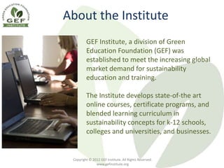 GEF Institute Overview | PPT
