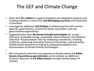 Global Environmental Facility Bridging climate and biodiversity | PDF