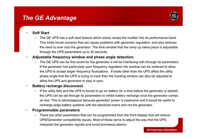 Ge generator and ups problems | PPT
