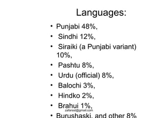 Gegraphical introduction of Pakistan By Dr. Zafar Iqbal | PPT