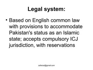Gegraphical introduction of Pakistan By Dr. Zafar Iqbal | PPT