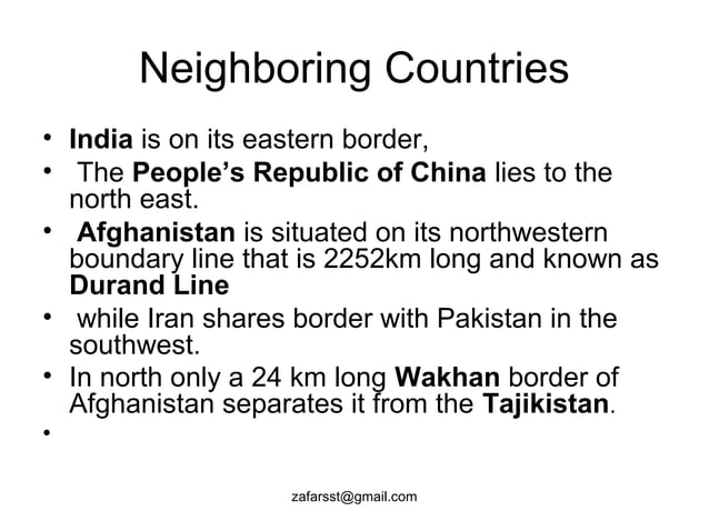 Gegraphical introduction of Pakistan By Dr. Zafar Iqbal | PPT