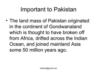 Gegraphical introduction of Pakistan By Dr. Zafar Iqbal | PPT