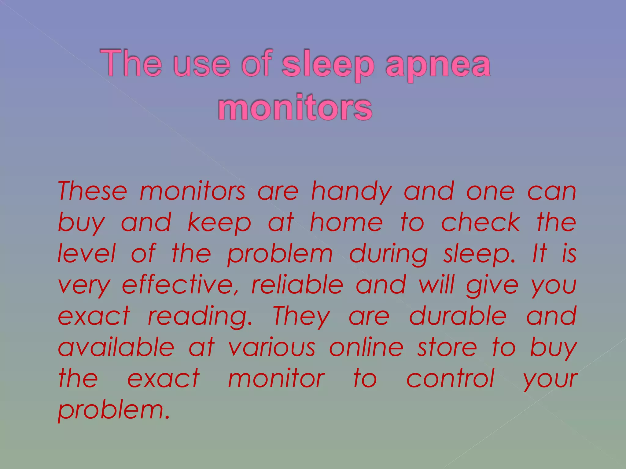 Sleep apnea monitor | PPT