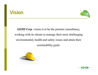 GEHS CORP Presentation | PDF