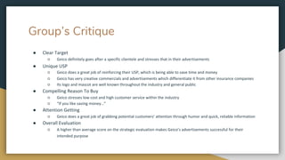 Geico Marketing Audit | PPT