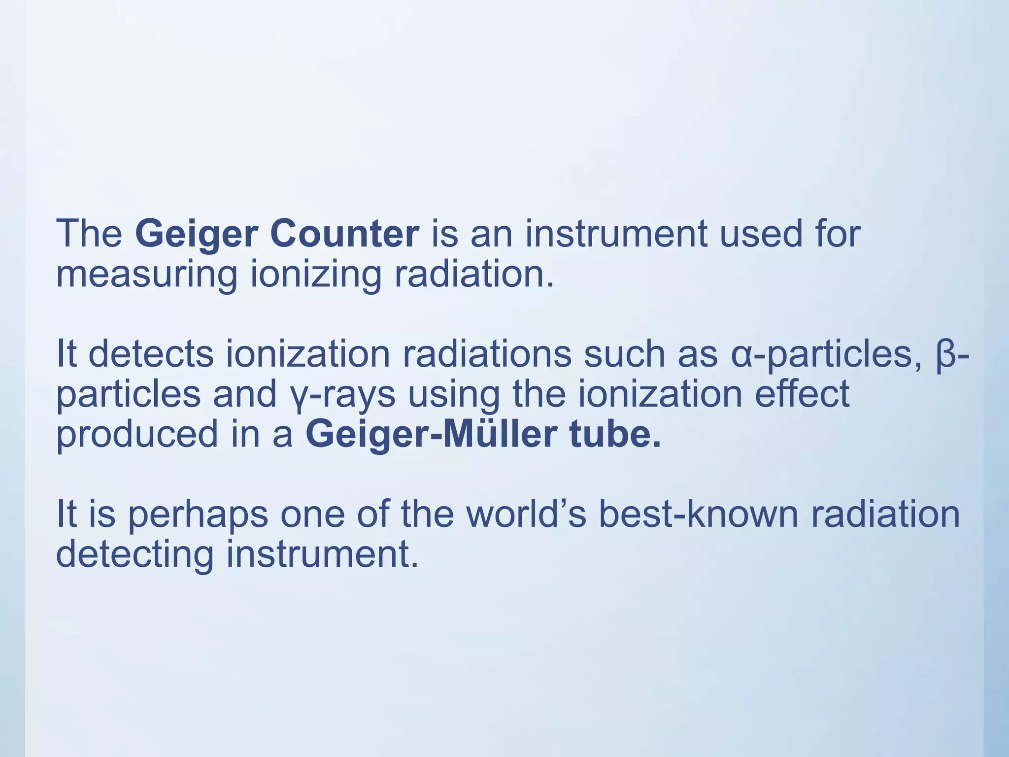 Geiger muller counter | PPTX