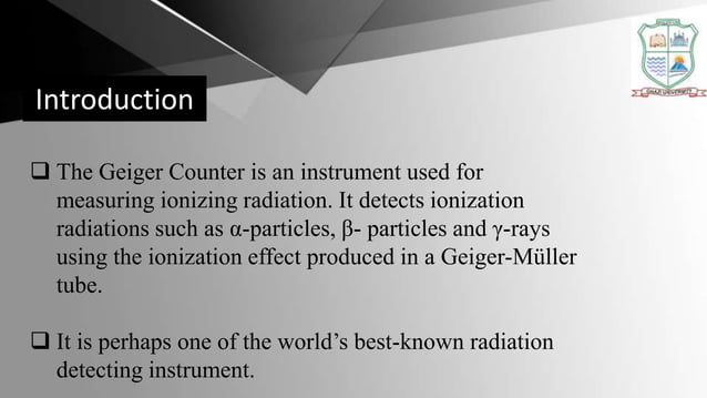 Geiger muller counter | PPTX