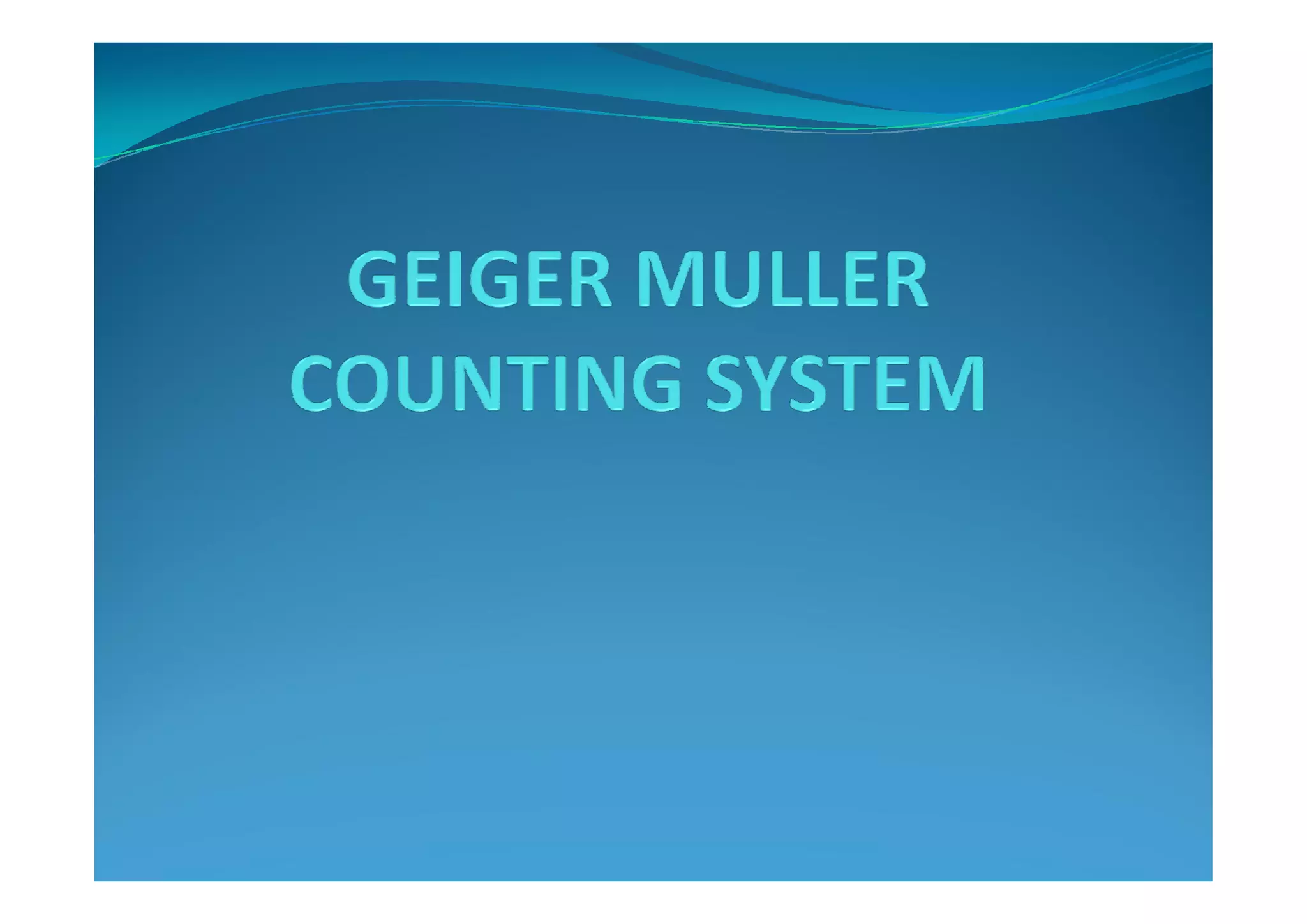 Geiger muller counting system | PDF
