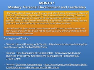 Mastery Timeline | PPT