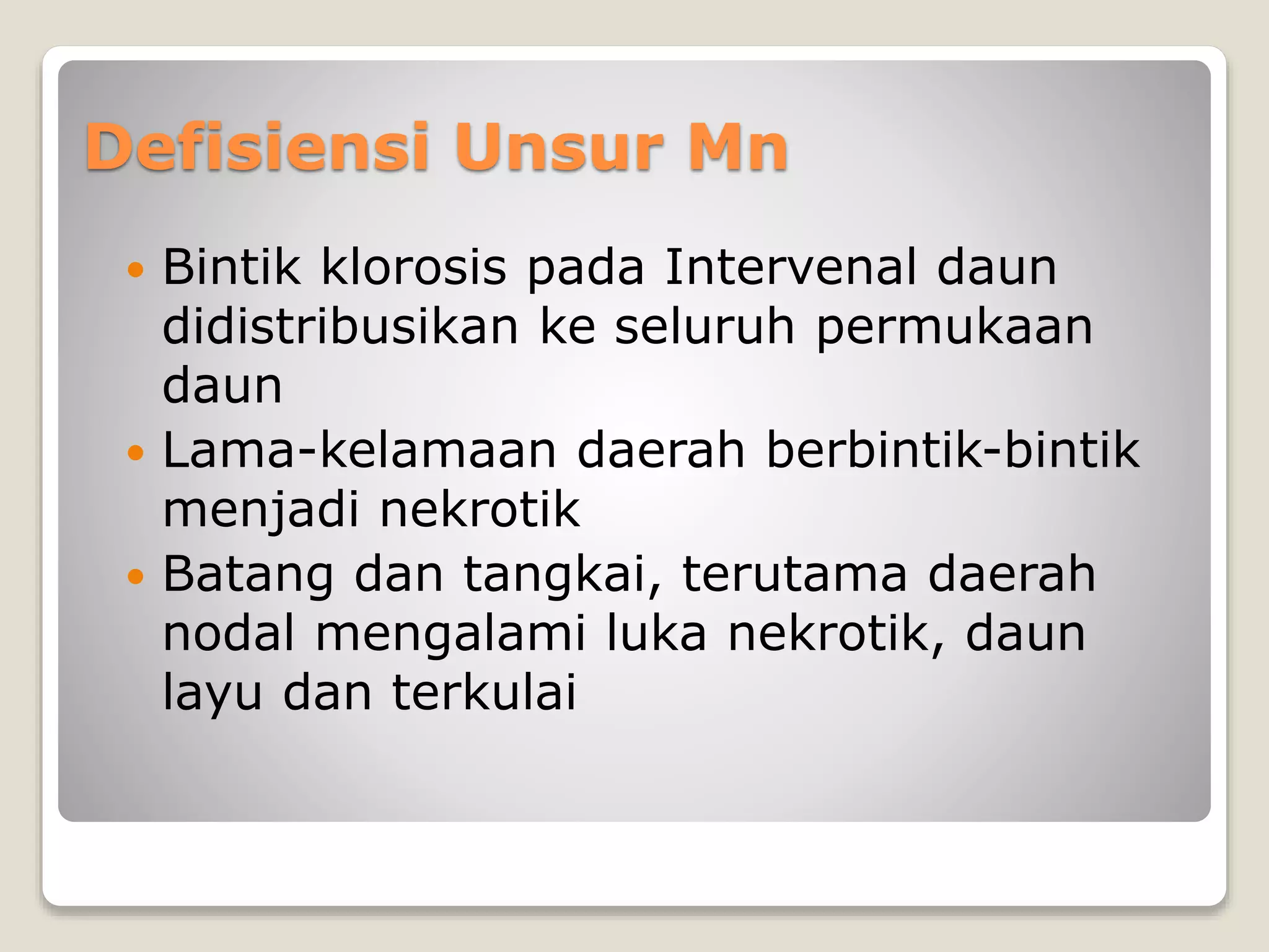 Gejala defisiensi unsur hara pada tanaman tomat | PPTX