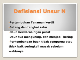 Gejala defisiensi unsur hara pada tanaman tomat | PPTX