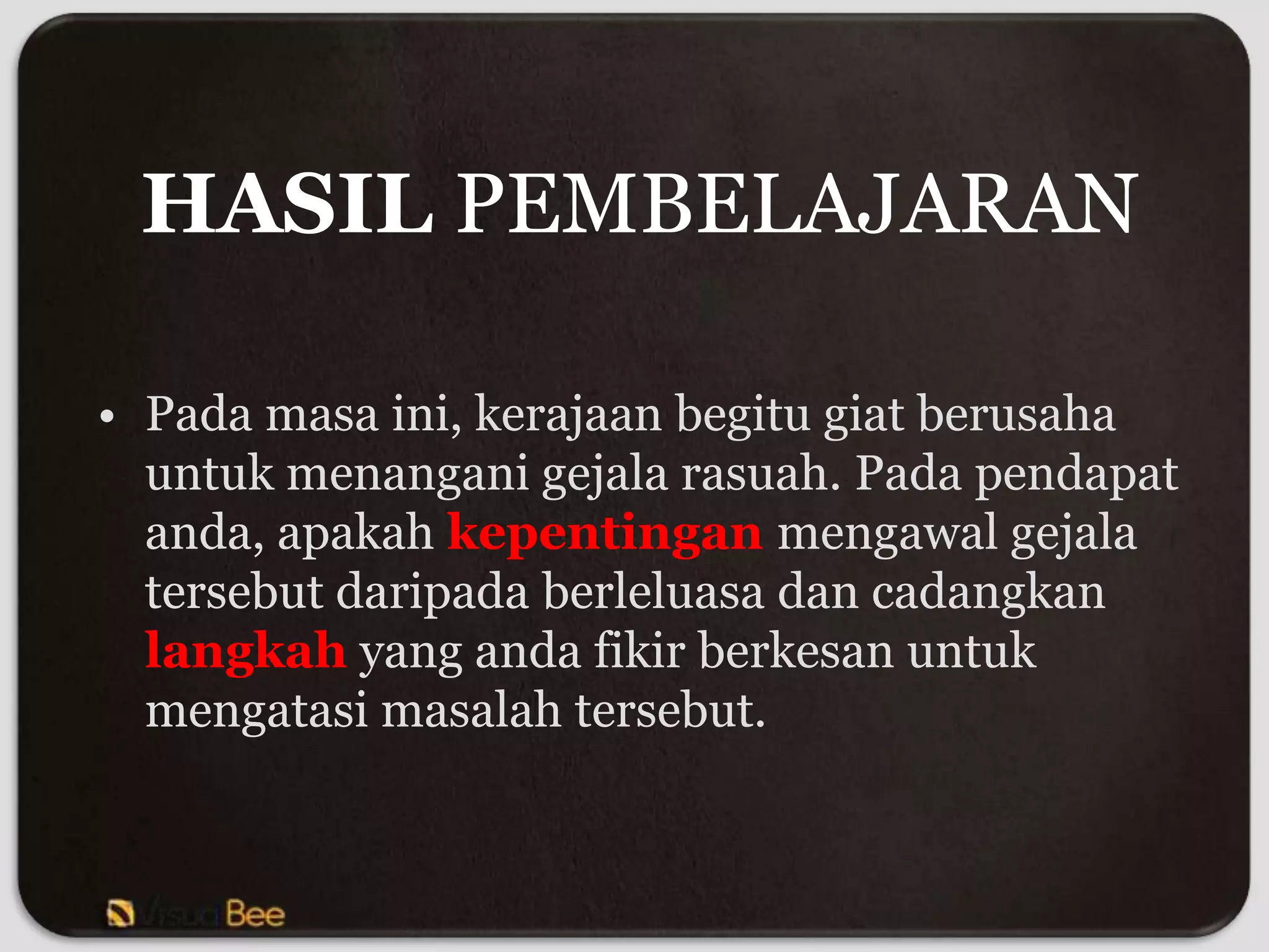 Gejala rasuah | PPTX