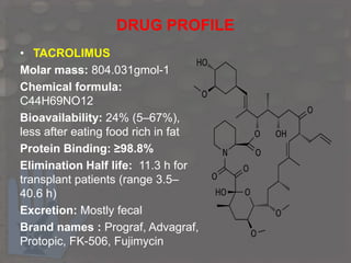 FORMULATION AND EVALUATION OF TACROLIMUS GEL | PPTX