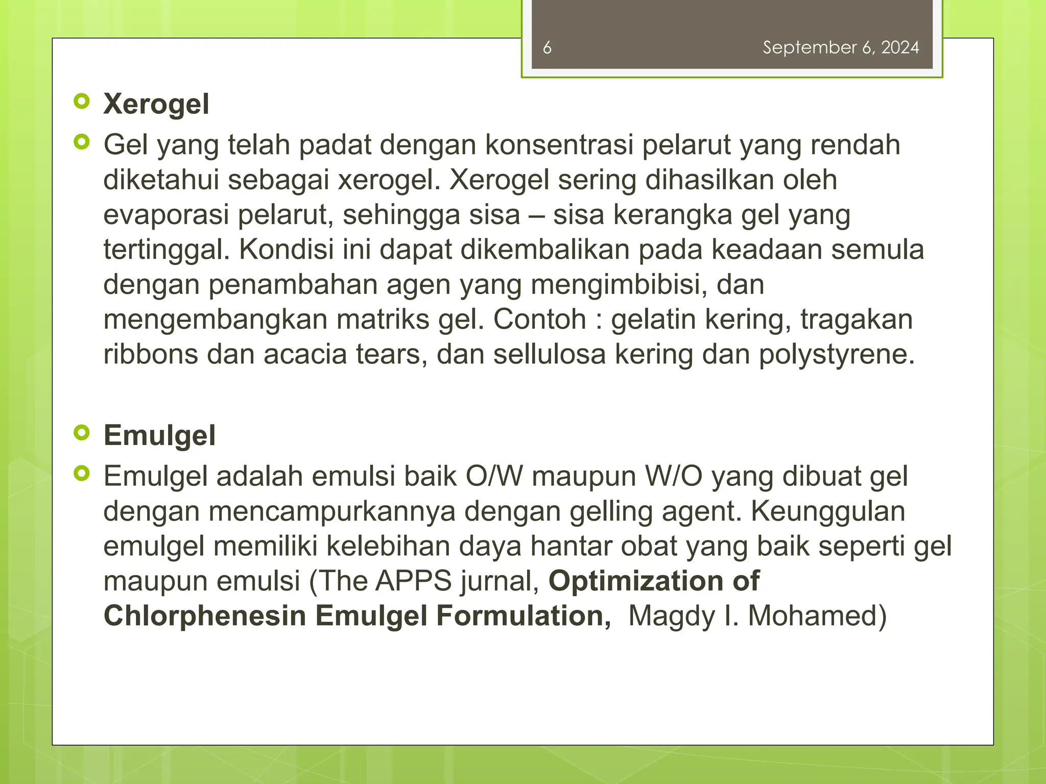 Formulasi Sediaan Gel (Teknologi Sediaan Semi Padat) | PPTX