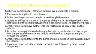 Gel filtration chromatography | PDF