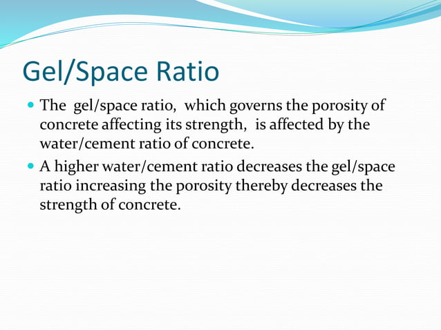 Gel space ratio | PPT