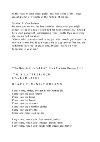 GEL 111 Introductory GeologySediment Jar AssignmentMaterials N | DOCX ...