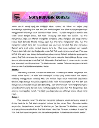 Drama Gelanggang Tok Wali | PDF