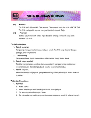 Drama Gelanggang Tok Wali | PDF