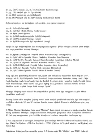Gelar dokter | DOCX