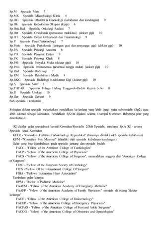 Gelar dokter | DOCX