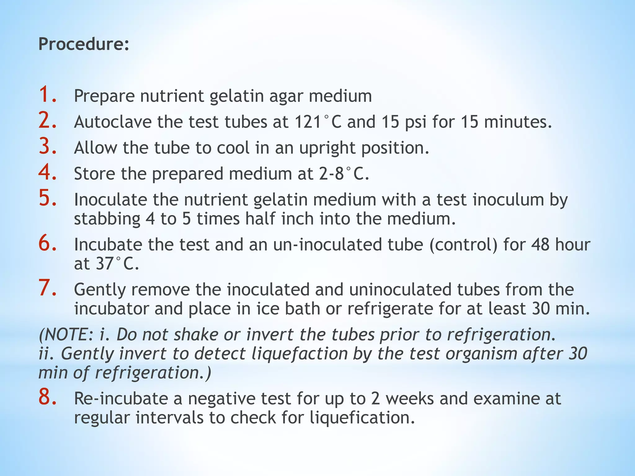 Gelatin hydrolysis test | PPTX