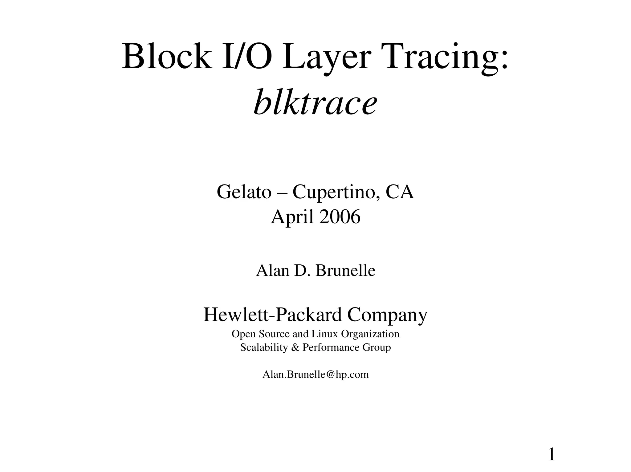 Block I/O Layer Tracing: blktrace | PDF