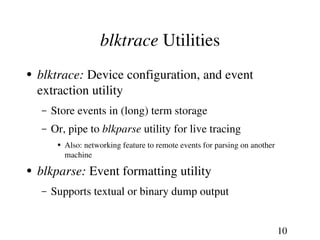 Block I/O Layer Tracing: blktrace | PDF