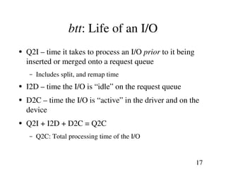 Block I/O Layer Tracing: blktrace | PDF