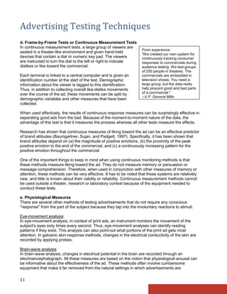 Advertising Testing Techniques | PDF