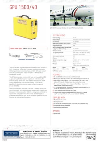 POWERVAMP LTD. > GPU 1500/40 | PDF