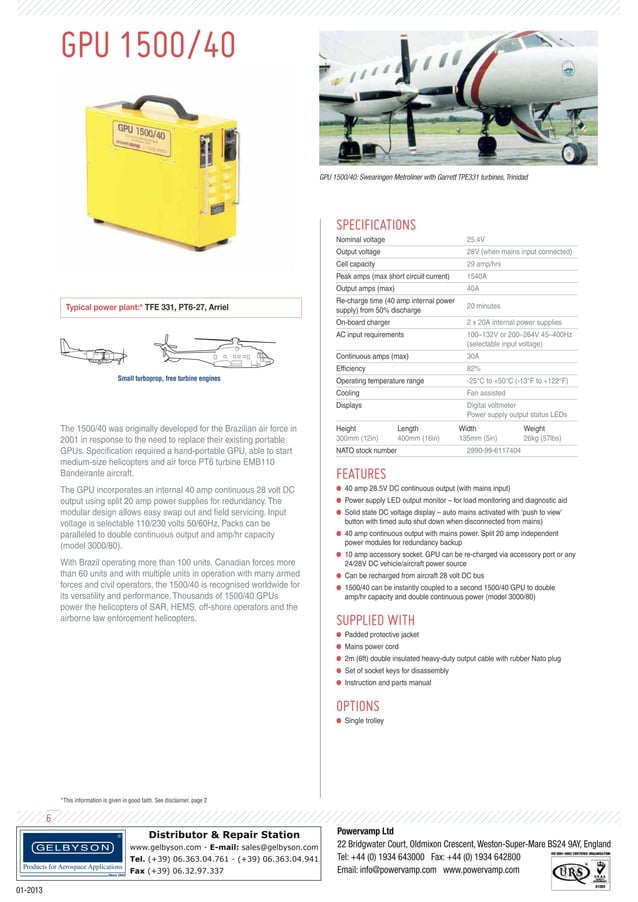 POWERVAMP LTD. > GPU 1500/40 | PDF